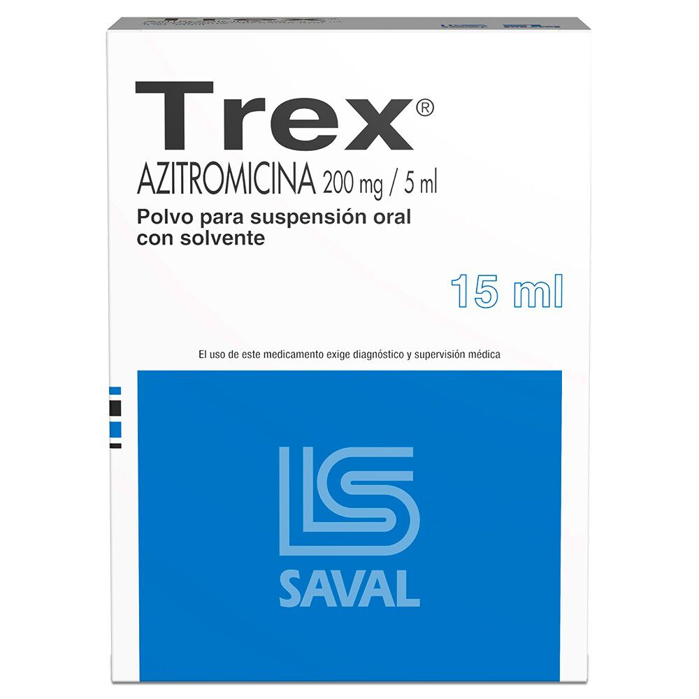 Trex Azitromicina 200 mg Suspensión 15 mL
