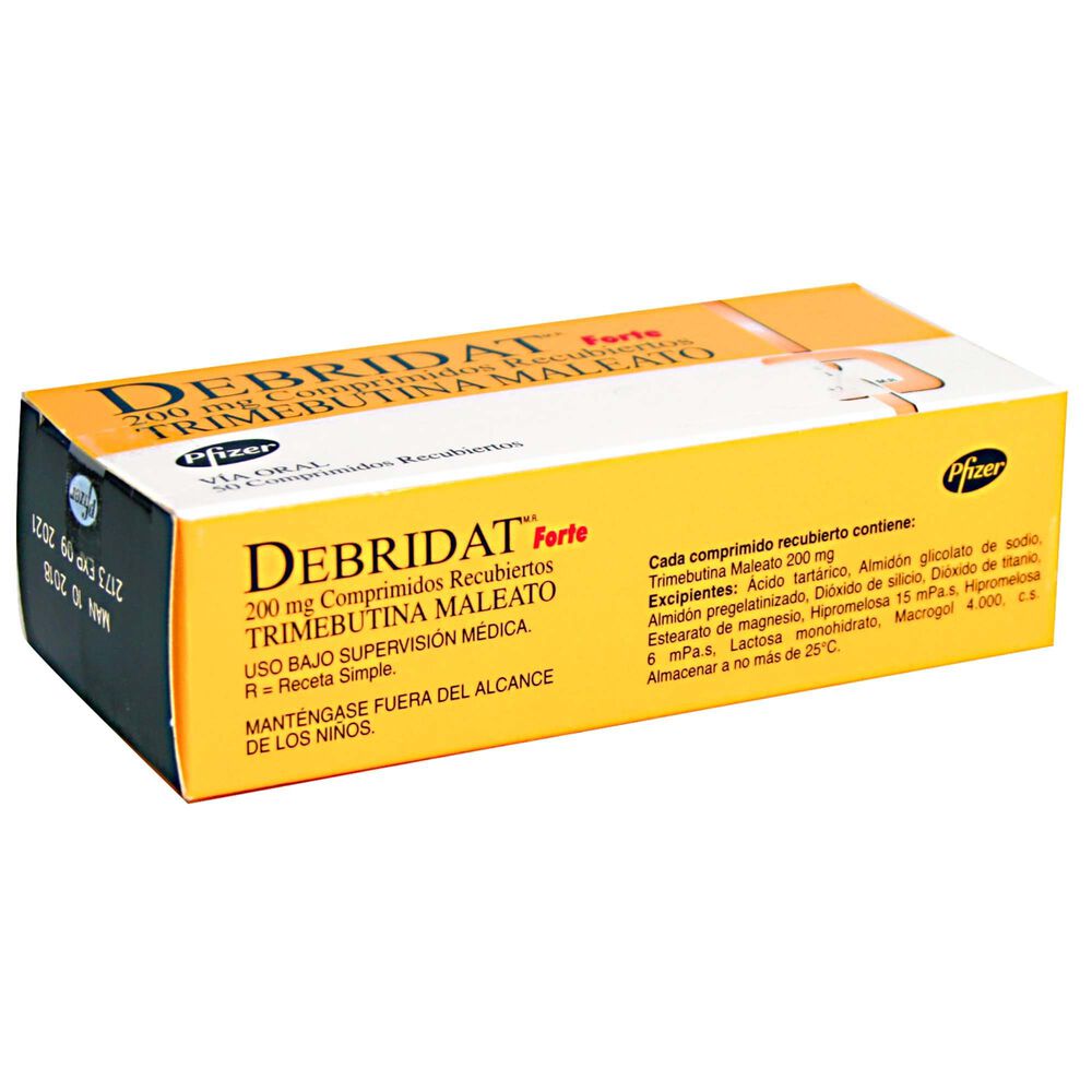 Debridat Forte Trimebutino 200 mg 50 Comprimidos
