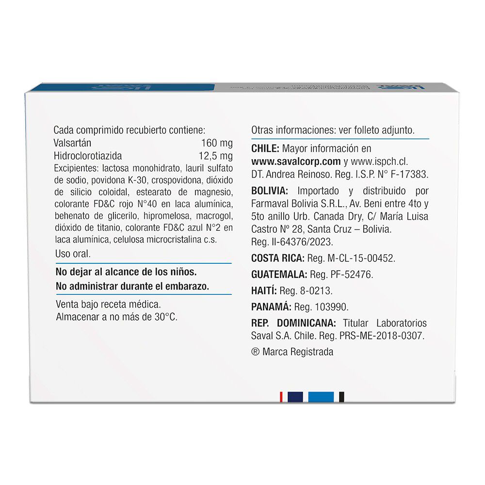 Valax-D 160/12,5 Valsartan 160 mg Hidroclorotiazida 12,5 mg 30 ...