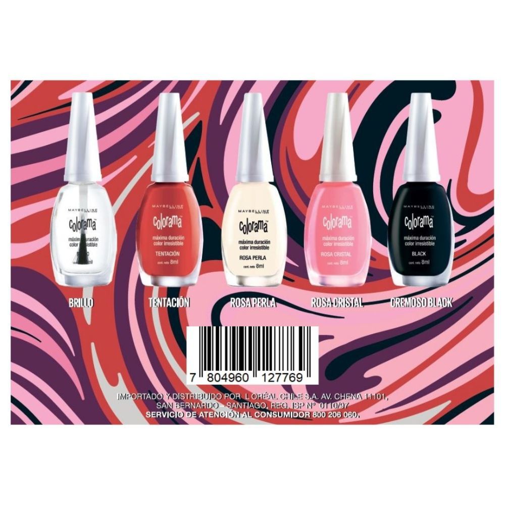 Set Colores Colorama 5 Esmaltes 8 ml