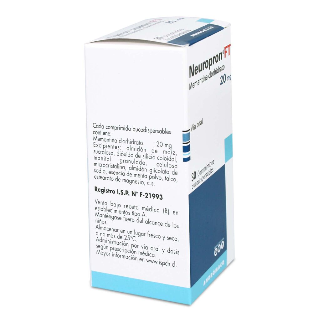 Neuropron FT Memantina 20 mg 30 Comprimidos