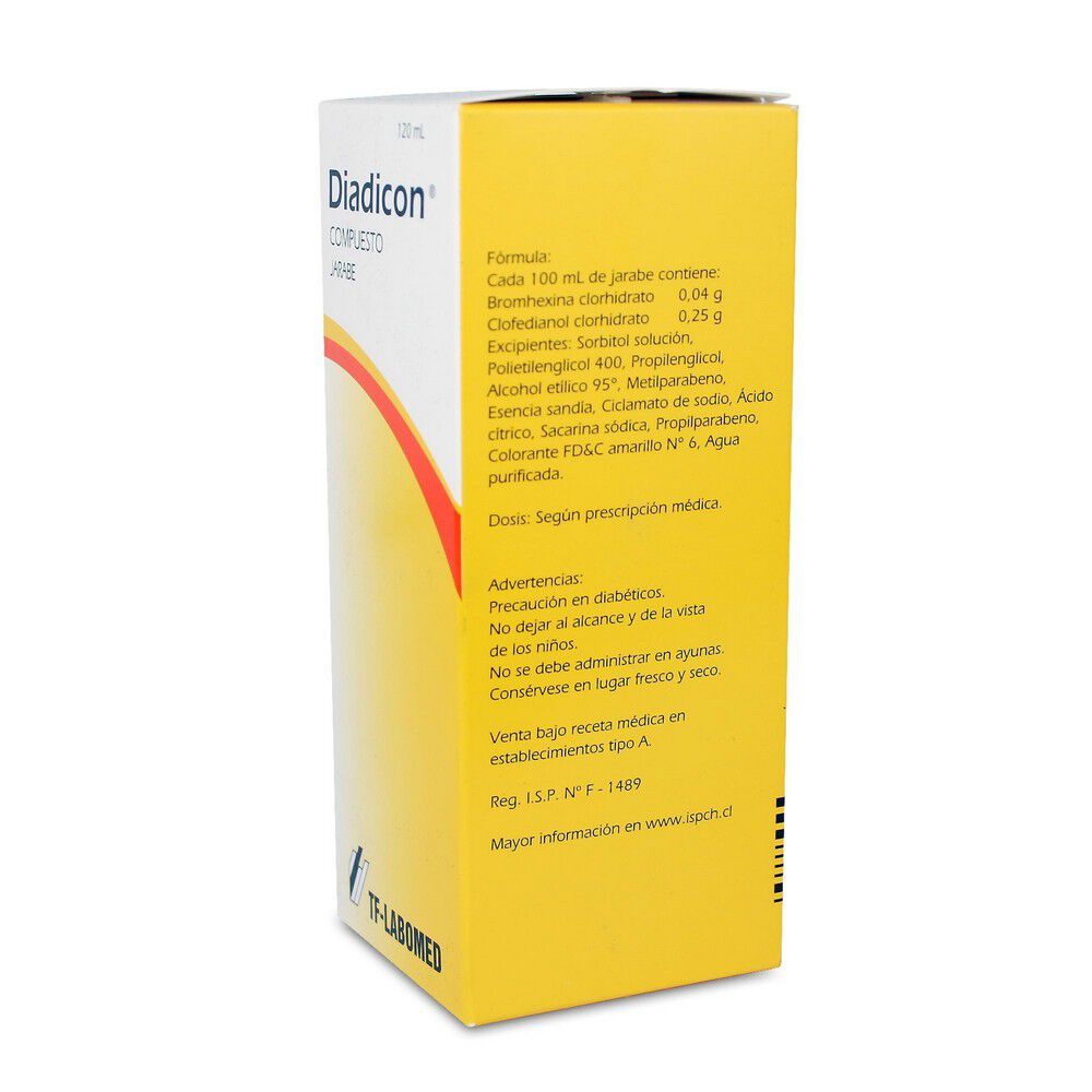 Diadicon Compuesto Clofedianol 0,25 gr / 100 mL Jarabe 120 mL