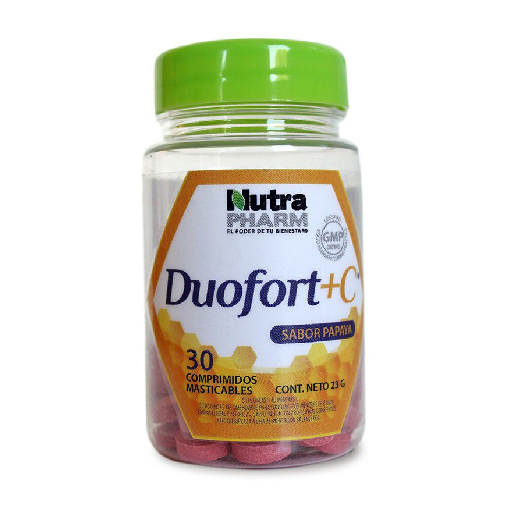 Duofort+C Sabor Papaya 30 Comprimidos Masticables