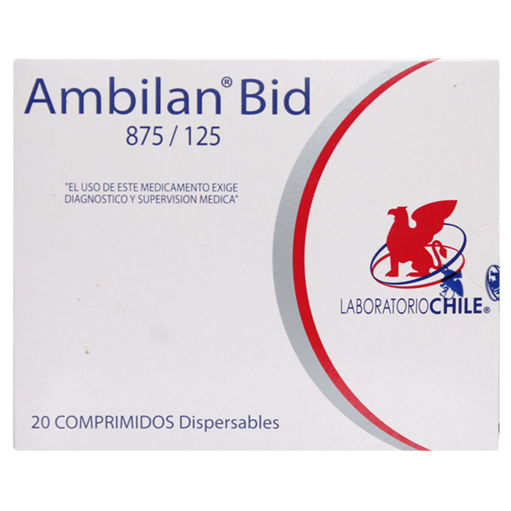 Ambilan Bid Amoxicilina 875 mg 20 Comprimidos Dispersable