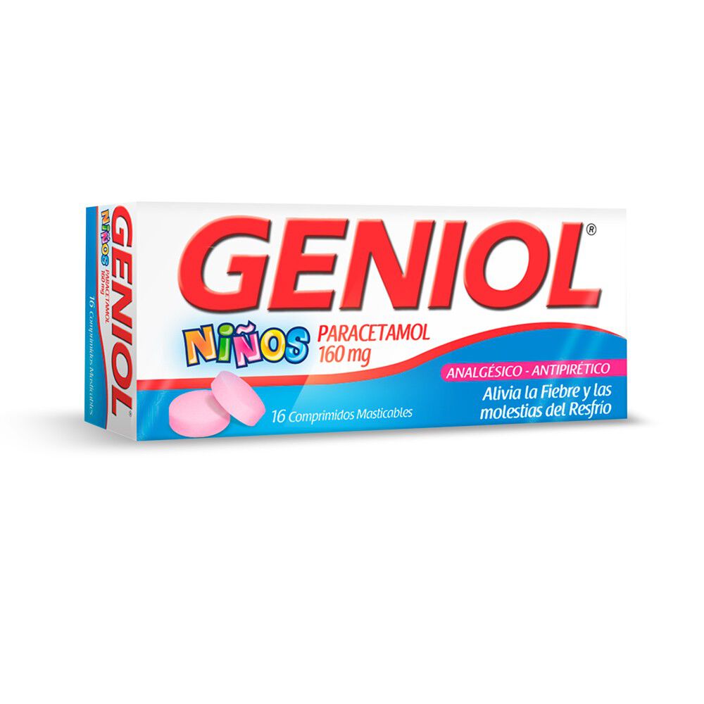 Geniol Niños Paracetamol 160 mg 16 Comprimidos Masticables