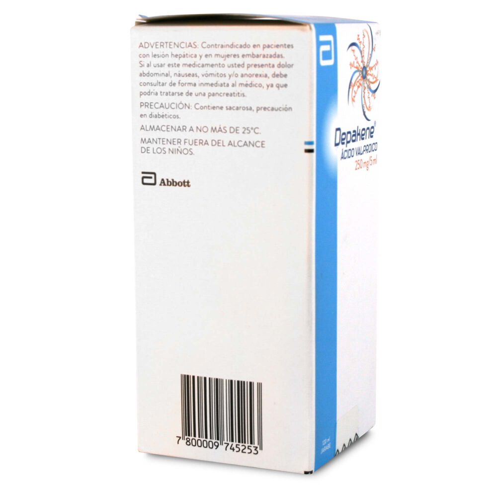 Depakene Acido Valproico 250 mg/5mL Jarabe 120 mL