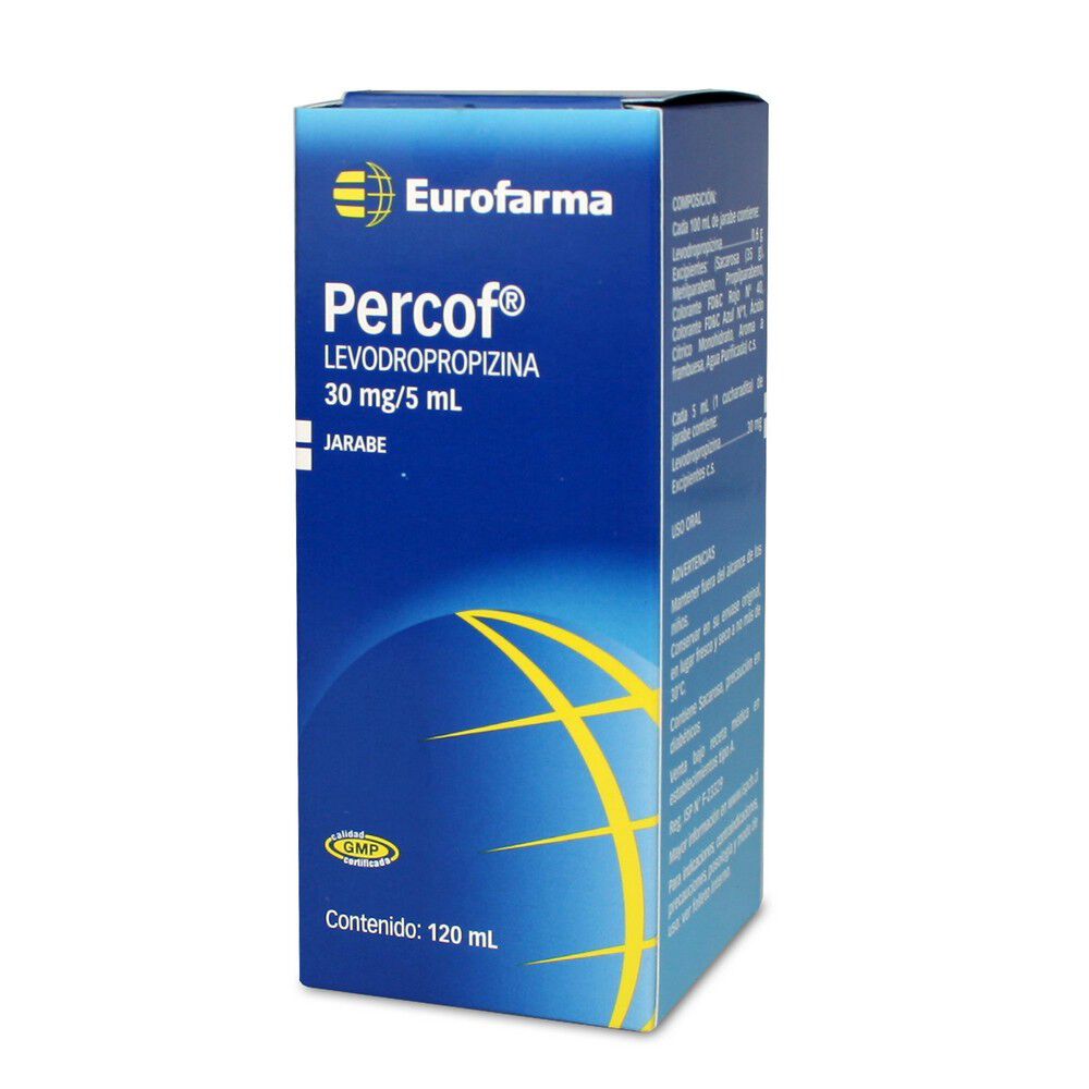 Percof Levodropropizina 30 mg / 5 mL Jarabe 120 Ml
