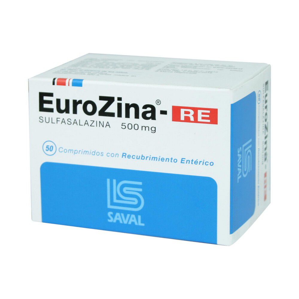 EuroZina-RE Sulfasalazina 500 mg 50 Comprimidos