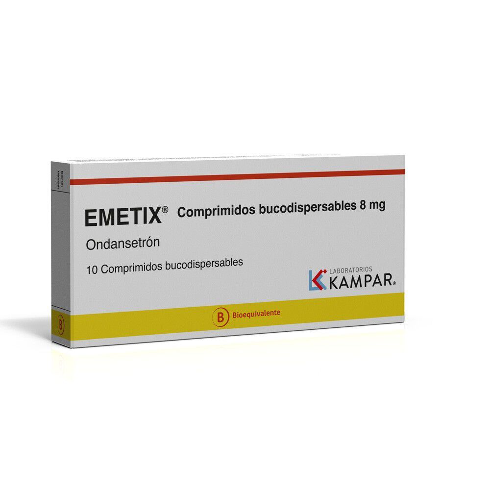 Emetix Ondansetrón 8 mg 10 Comprimidos Bucodispersables