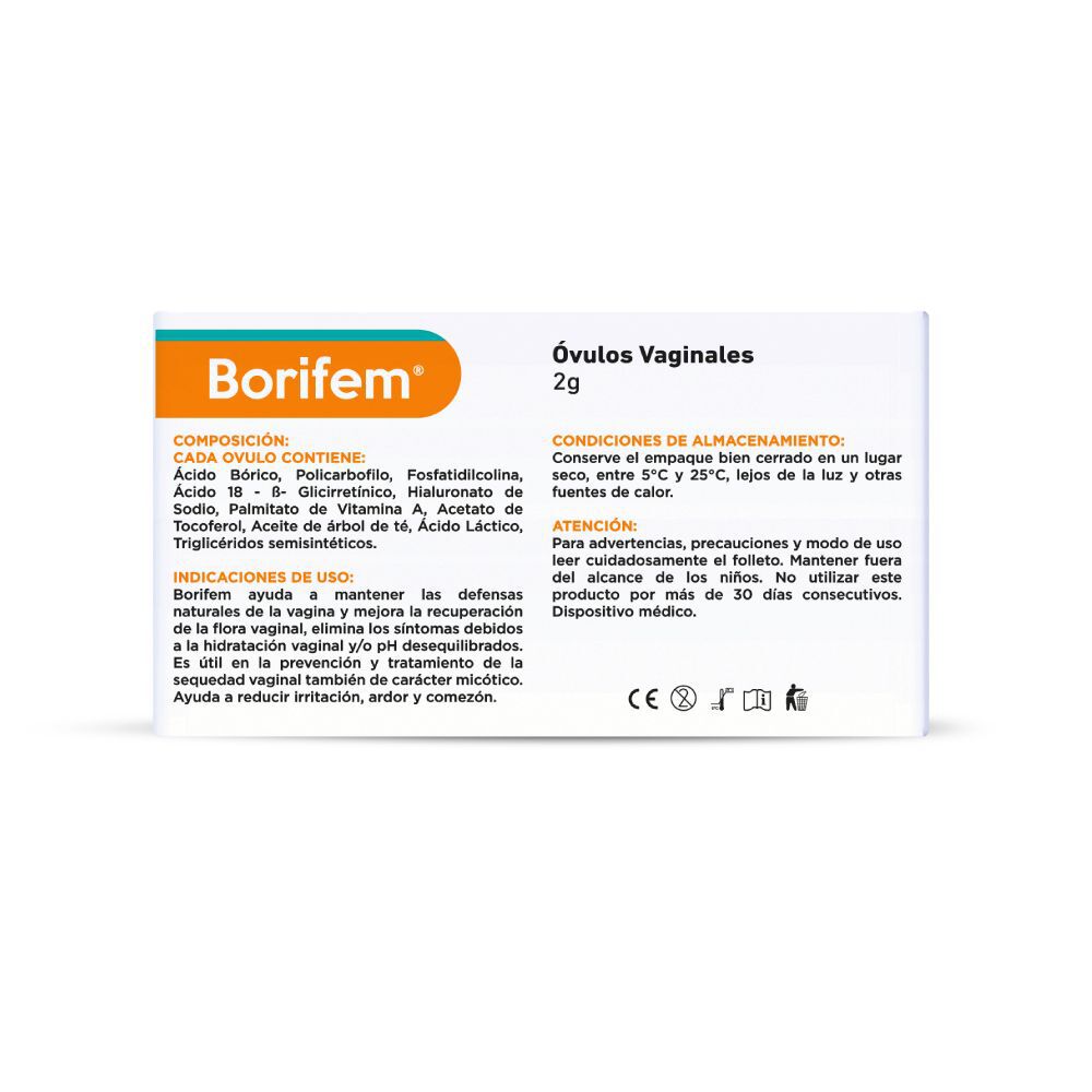 Borifem Ovulos Vaginales