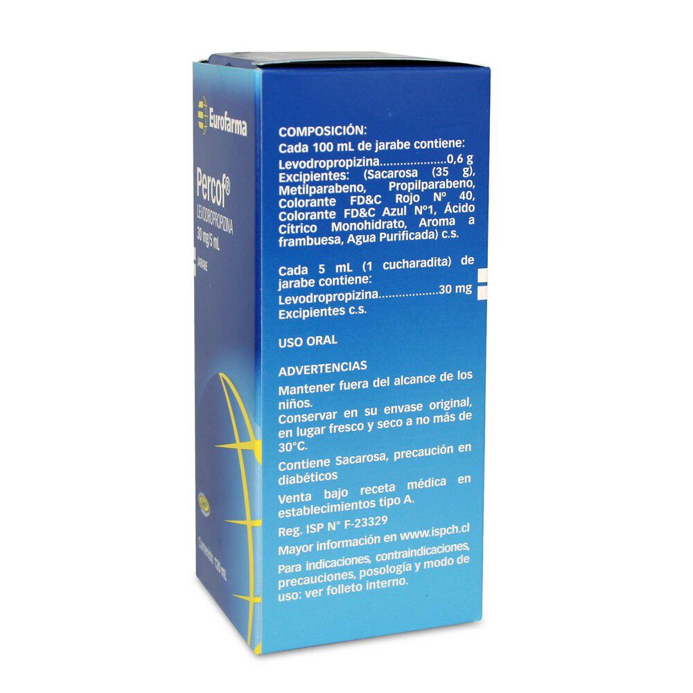 Percof Levodropropizina 30 mg / 5 mL Jarabe 120 Ml