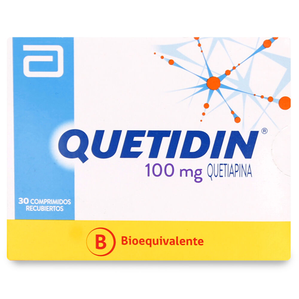 Quetidin Quetiapina 100 mg 30 Comprimidos Recubierto