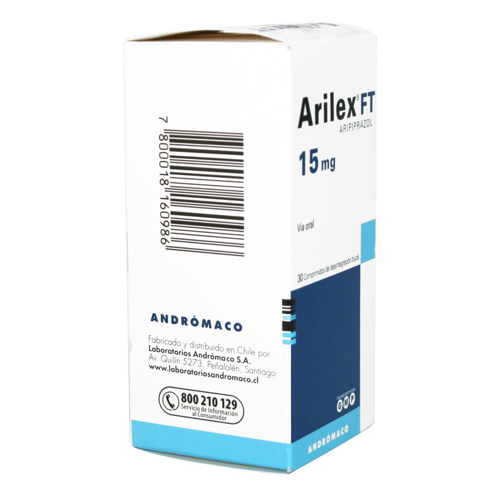 Arilex Ft Aripiprazol 15 mg 30 Comprimidos Bucodispersable