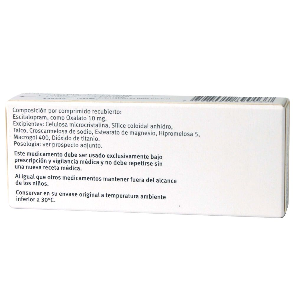 Lexapro Escitalopram 10 Mg 28 Comprimidos Recubiertos
