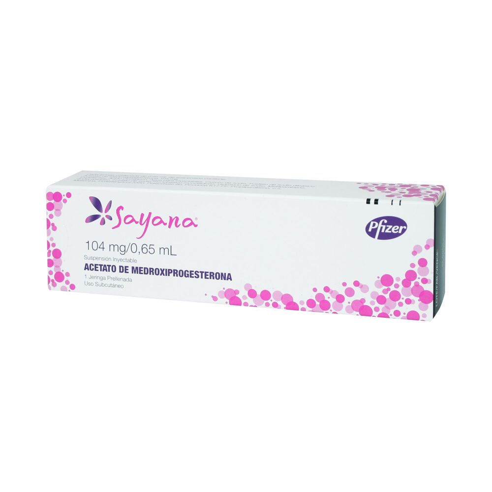 Sayana Medroxiprogesterona 104 mg / 0,65 mL 1 Jeringa