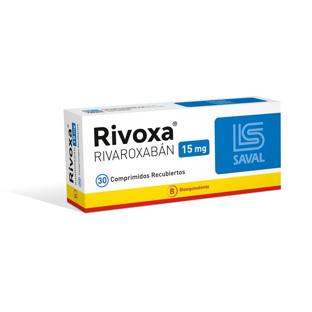 Rivoxa Rivaroxabán 15 mg 30 Comprimidos Recubiertos