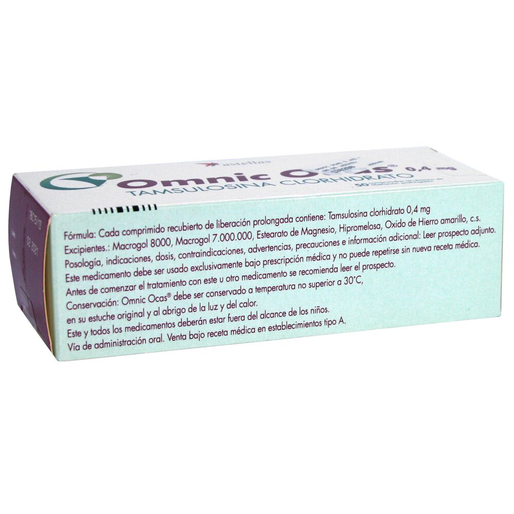 Omnic Ocas Tamsulosina 0,4 mg 50 Comprimidos Liberacion Prolongada