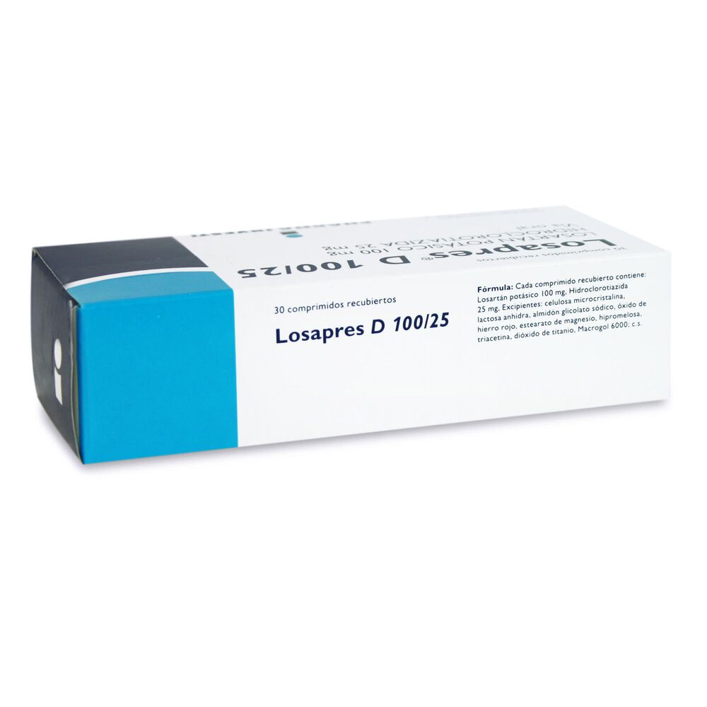 Losapres-D 100/25 Losartan 100 mg 30 Comprimidos Recubierto