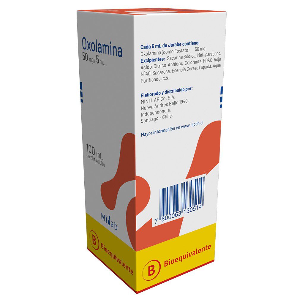 Oxolamina Adulto Oxolamina 50 mg / 5 mL Jarabe 100 mL