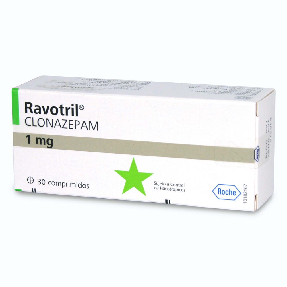 Ravotril Clonazepam 1 mg 30 Comprimidos