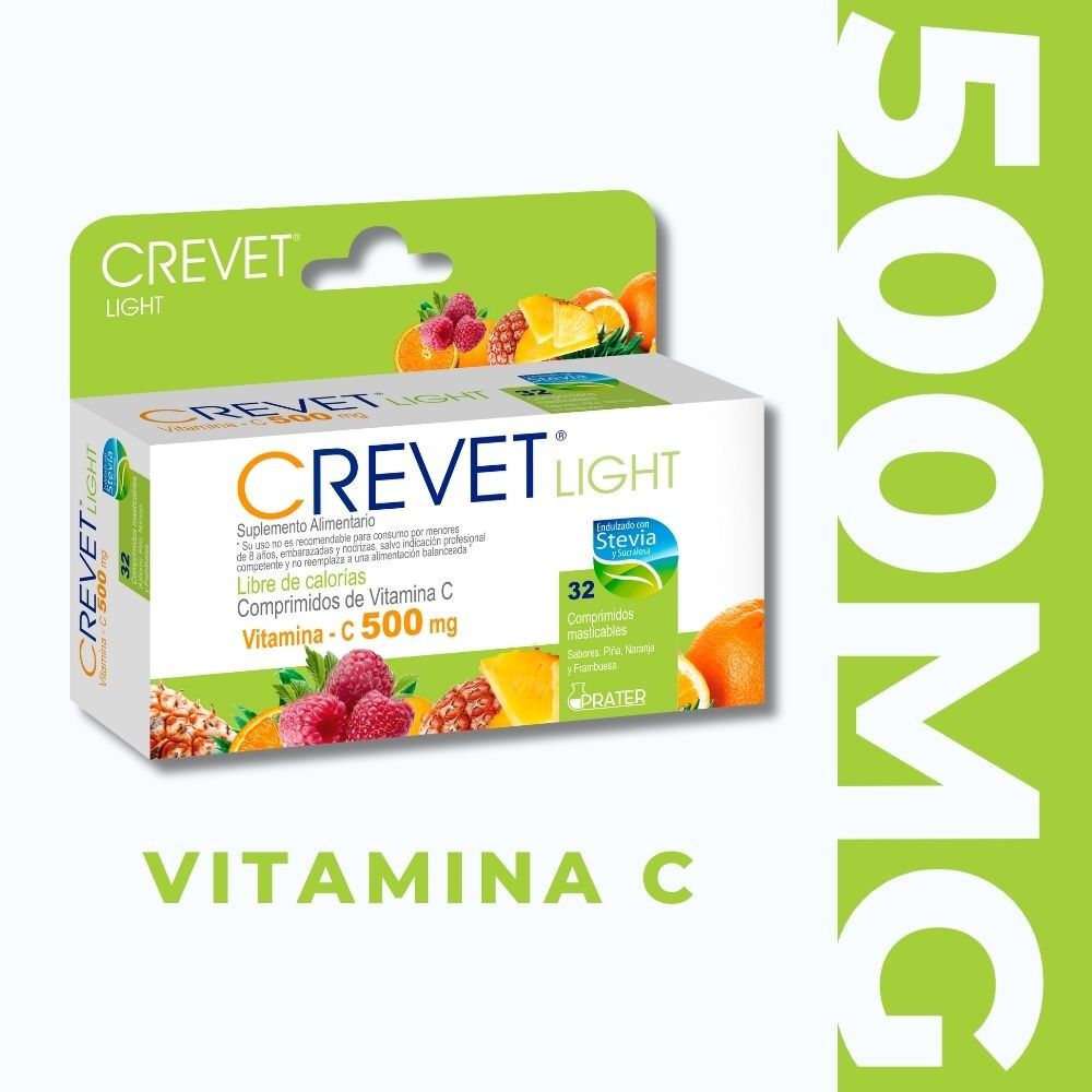 Crevet Light Suplemento Alimentario 500 mg 32 Comprimidos