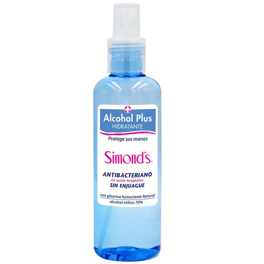 Alcohol Plus 70% Hidratante Antibacterial Spray Sin Enjuague 260 mL