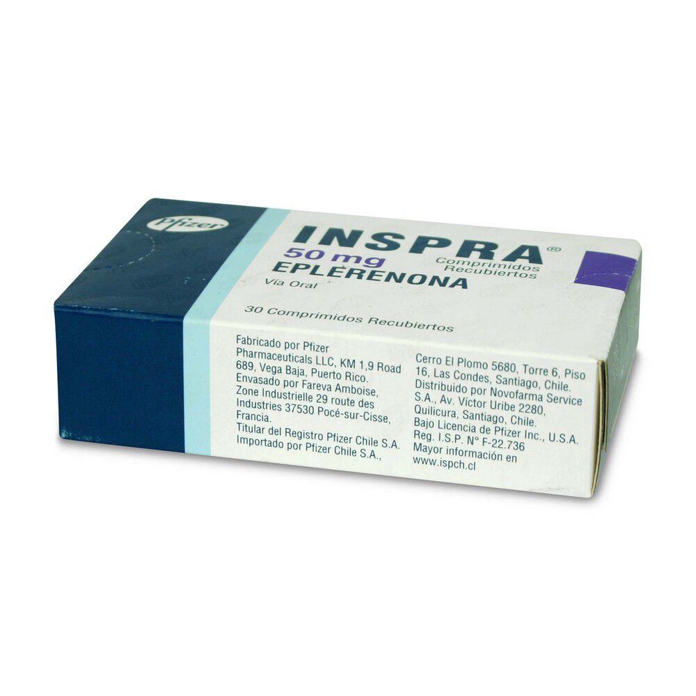 Inspra Eplerenona 50 mg 30 Comprimidos