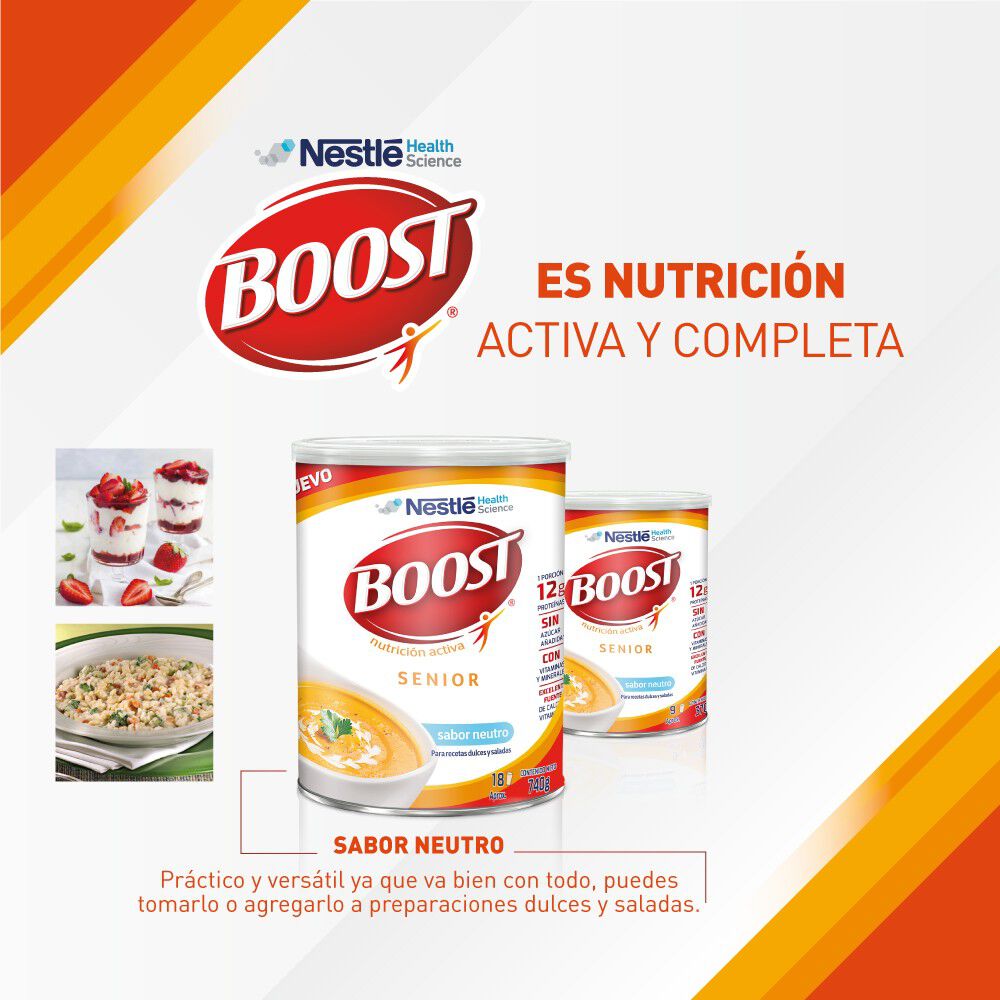 Boost Senior, Alimento en Polvo Sabor Neutro 740 grs