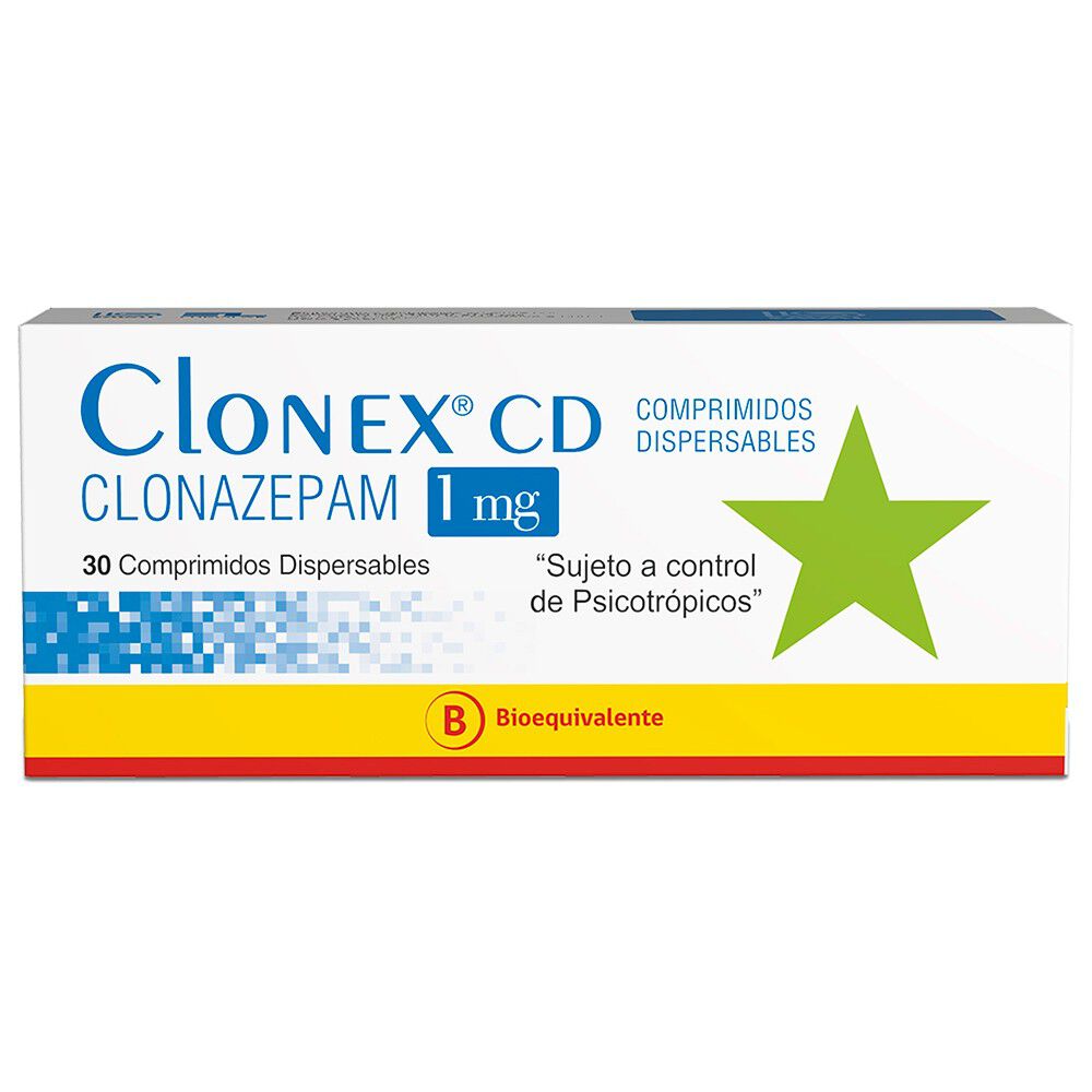 Clonex CD Clonazepam 1 mg 30 comprimidos Dispersables