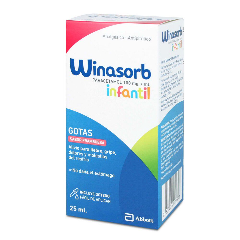 Winasorb Paracetamol 100 mg Gotas 25 mL