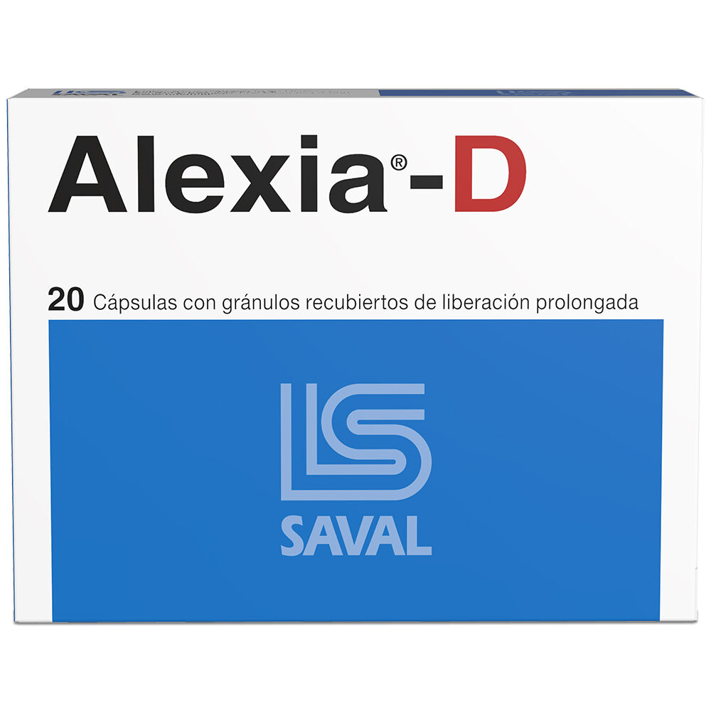 Alexia-D Fexofenadina 120 mg 20 Cápsulas