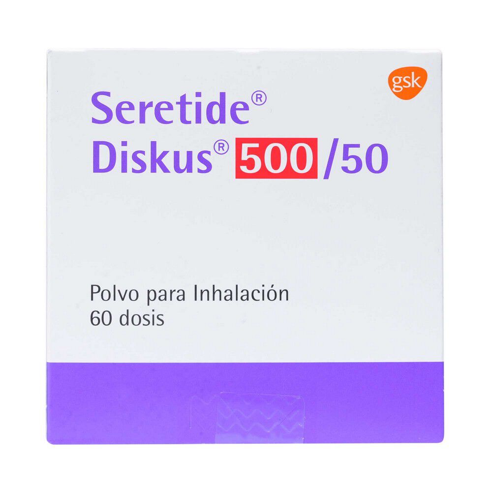Seretide Disk.50/500 Salmeterol 50 mcg Inhalador Bucal 60 Dosis