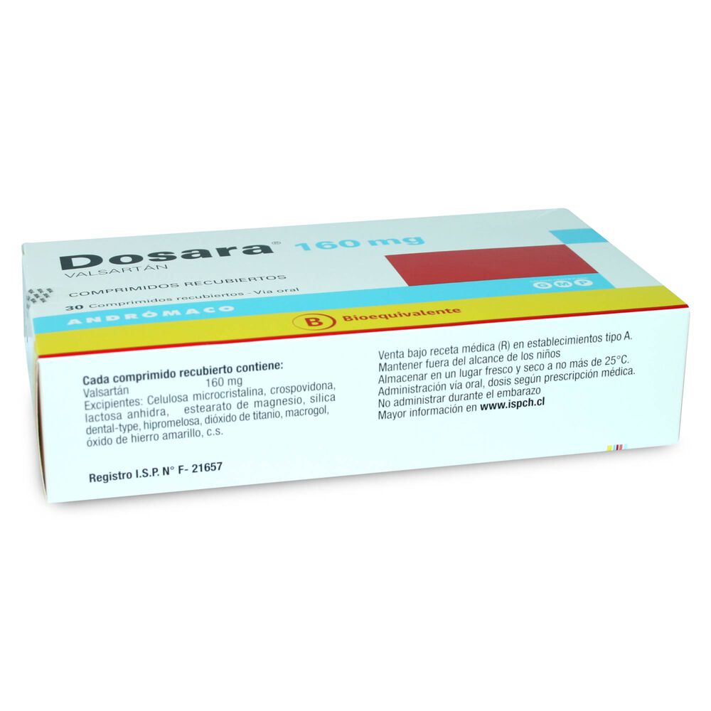Dosara Valsartan 160 mg 30 Comprimidos