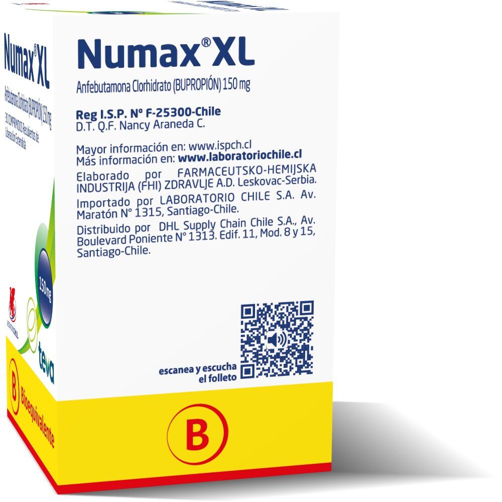Numax XL 150 mg 30 Comprimidos Recubiertos De Liberacion Extendida