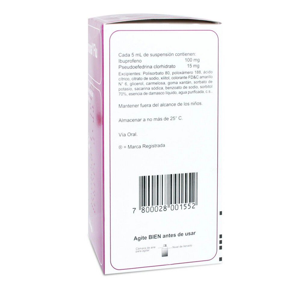 Pironal Flu Ibuprofeno 100 mg / 5 mL Suspensión Oral 100 mL