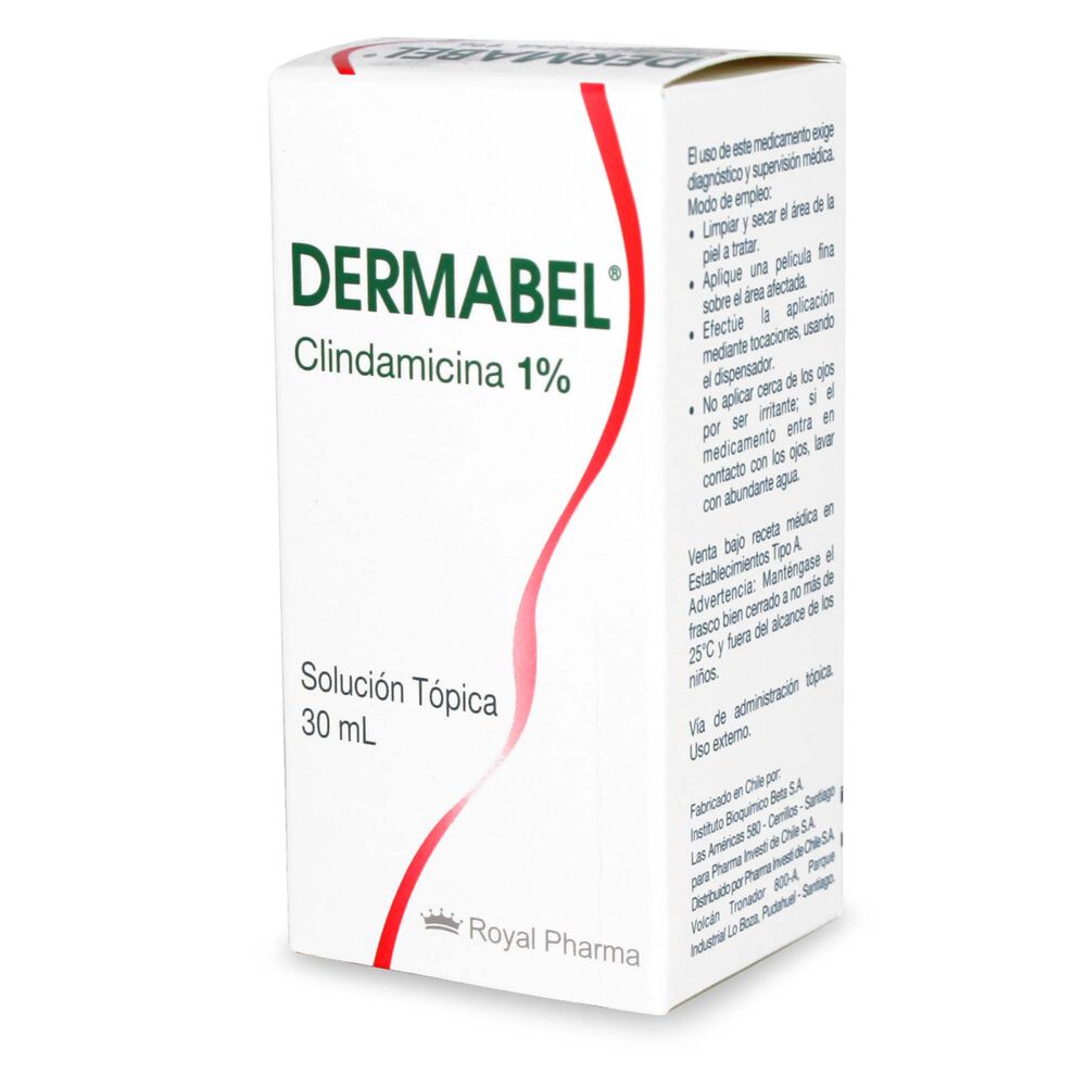 Dermabel Clindamicina 1% Solución Tópica 30 mL