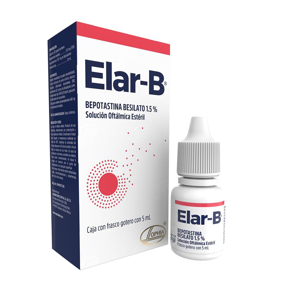 Elar-B Bepotastina Besilato 1,5% Solución Oftálmica 5ml