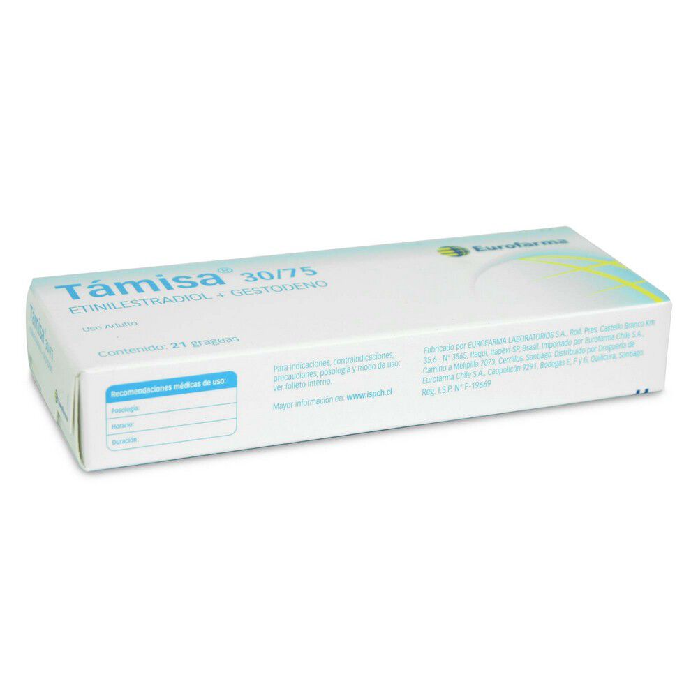 Támisa Etinilestradiol + Gestodeno 30 mcg / 75 mcg 21 Grageas