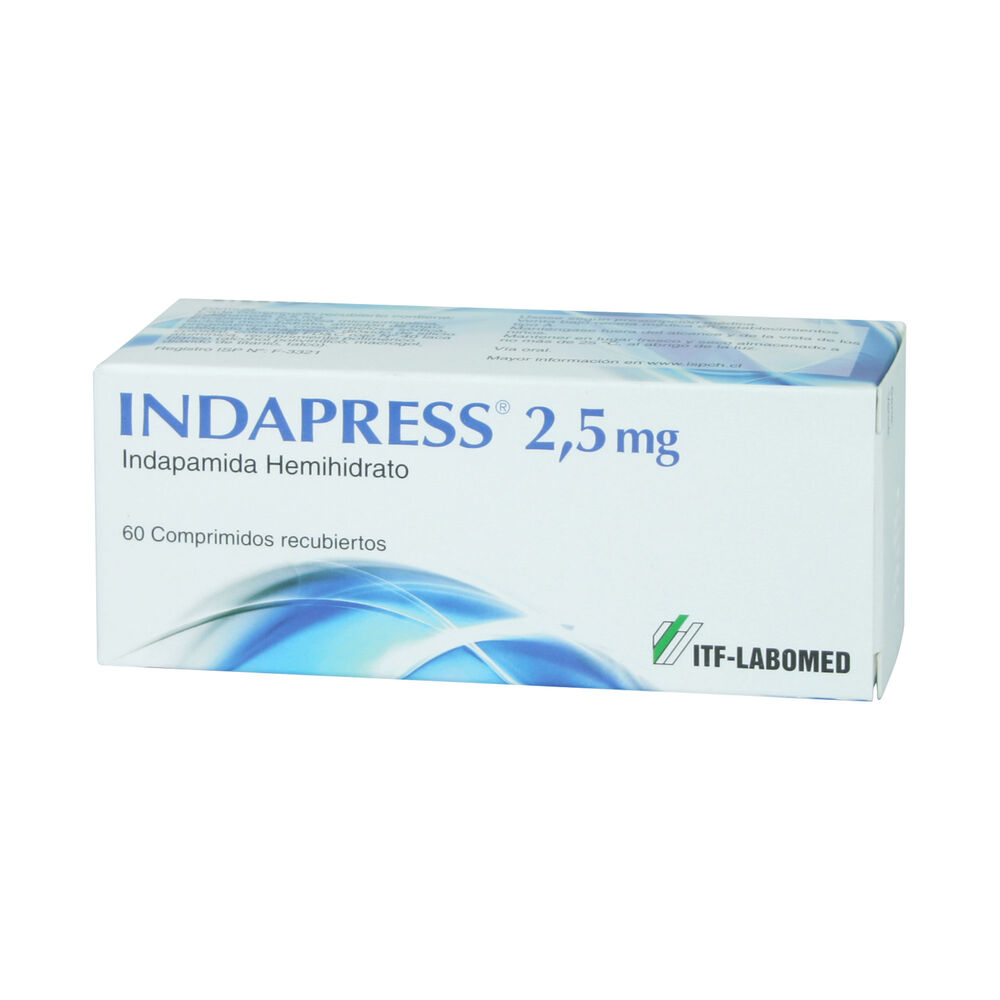 Indapress Indapamida 2,5 mg 60 Comprimidos Recubiertoss