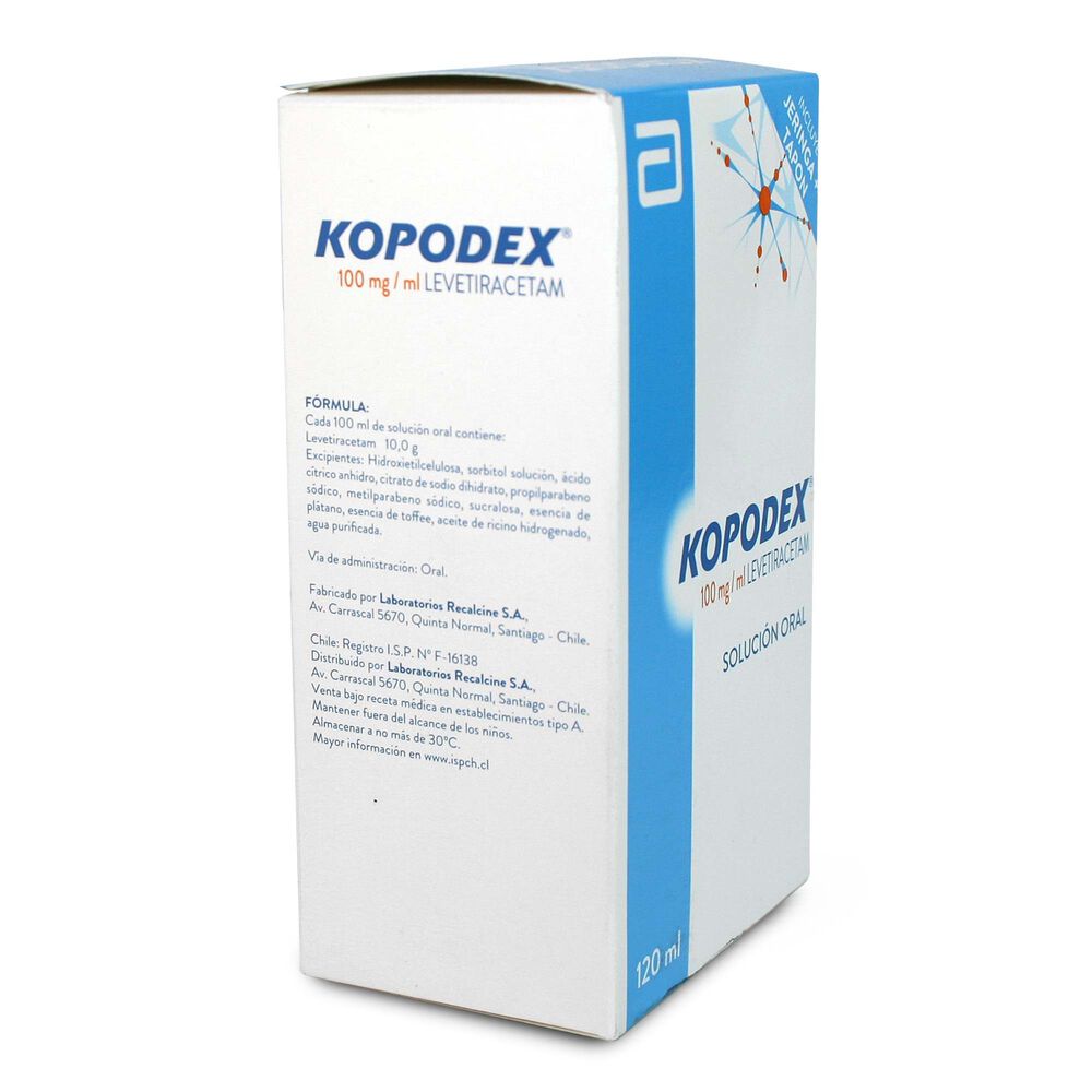 Kopodex Levetiracetam 100 mg / mL Solución Oral 120 mL