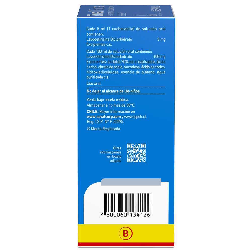 Zival Forte Jarabe Levocetirizina Diclorhidrato 5 mg / 120 ml
