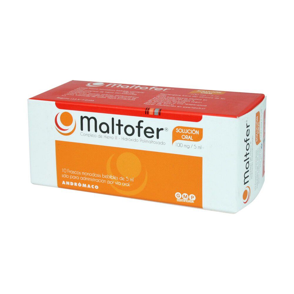 Maltofer Hierro Maltosado 100 mg 10 Ampollas Bebibles