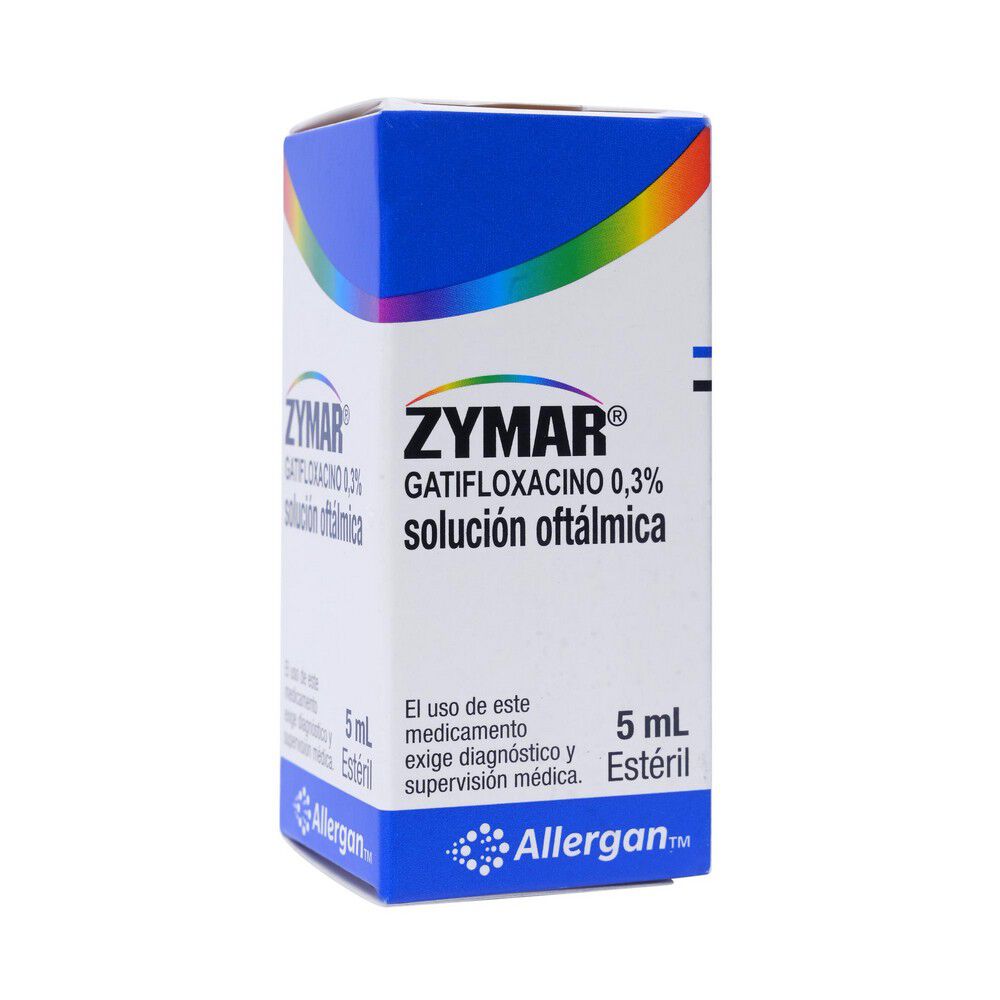 Zymar Gatifloxacino 0,3% Solución Oftálmica 5 mL | Farmacias Cruz Verde