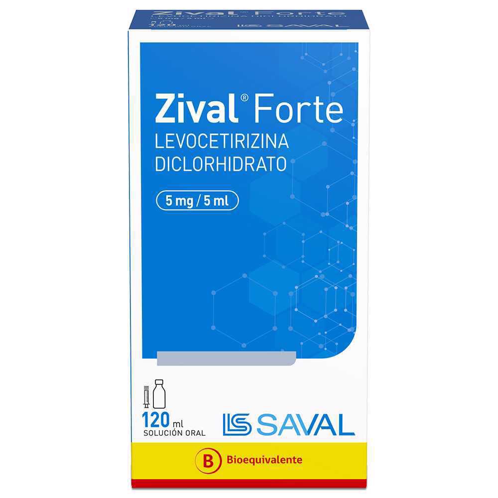 Zival Forte Jarabe Levocetirizina Diclorhidrato 5 mg / 120 ml