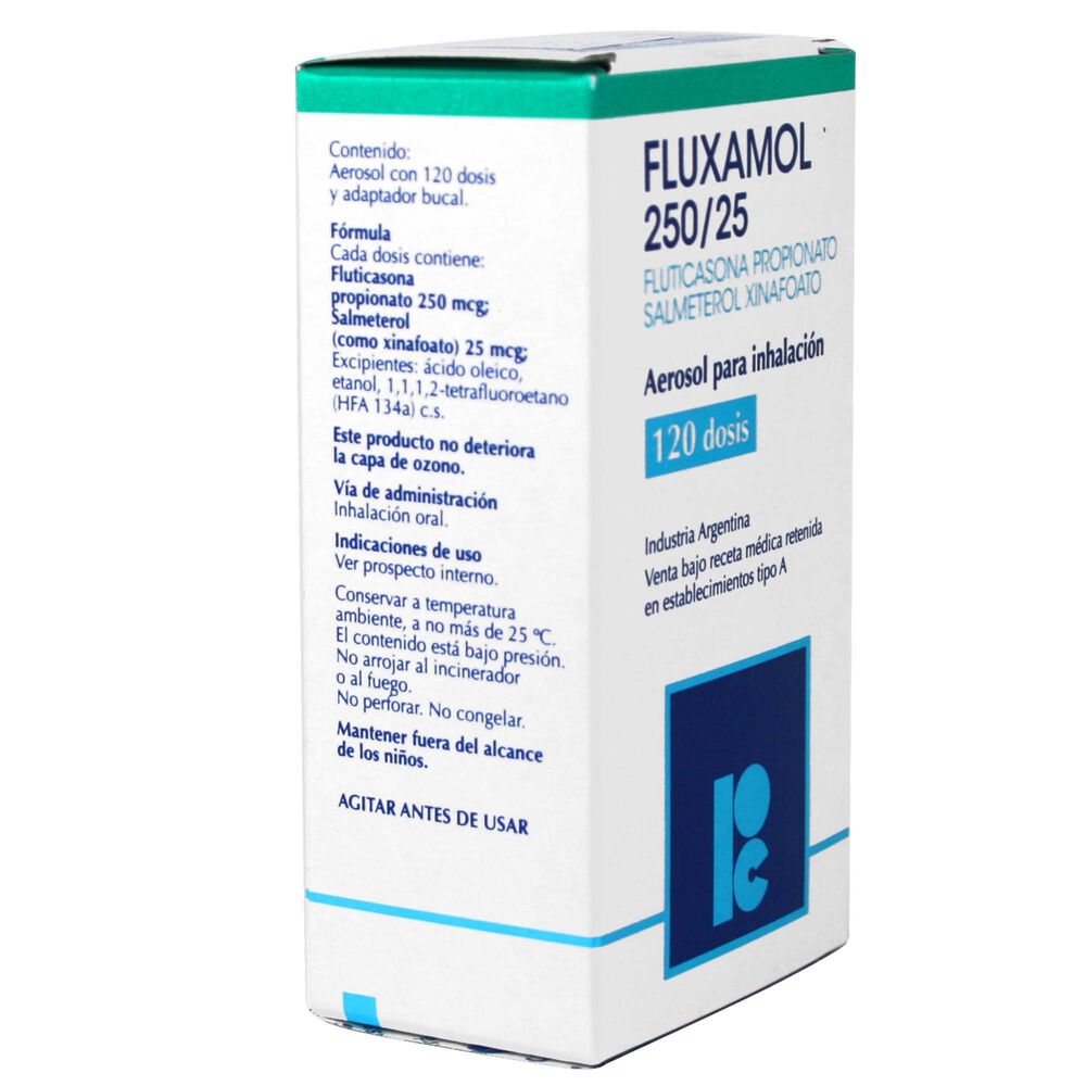 Fluxamol HFA Salmeterol 25 mcg / DS Inhalador Bucal 120 Dosis
