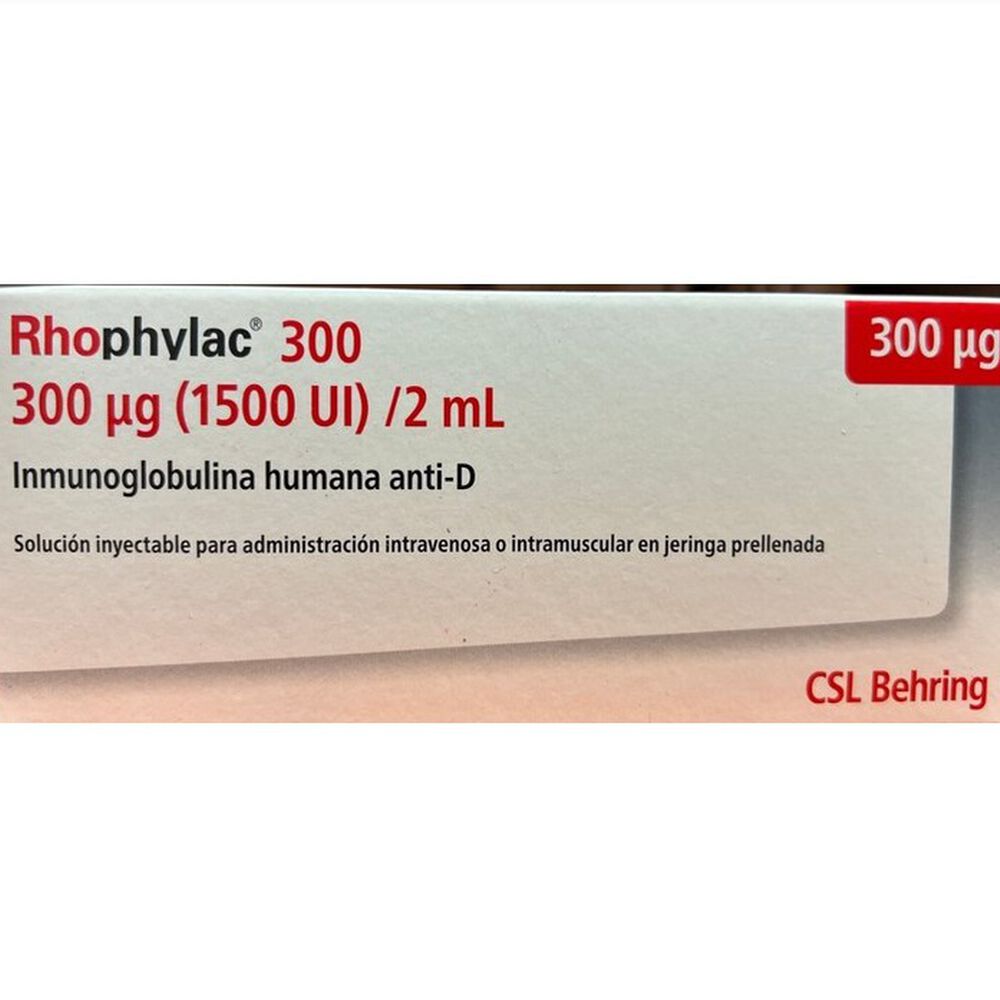 Rhophylac Solución Inyectable 300 mcg / 2 ml