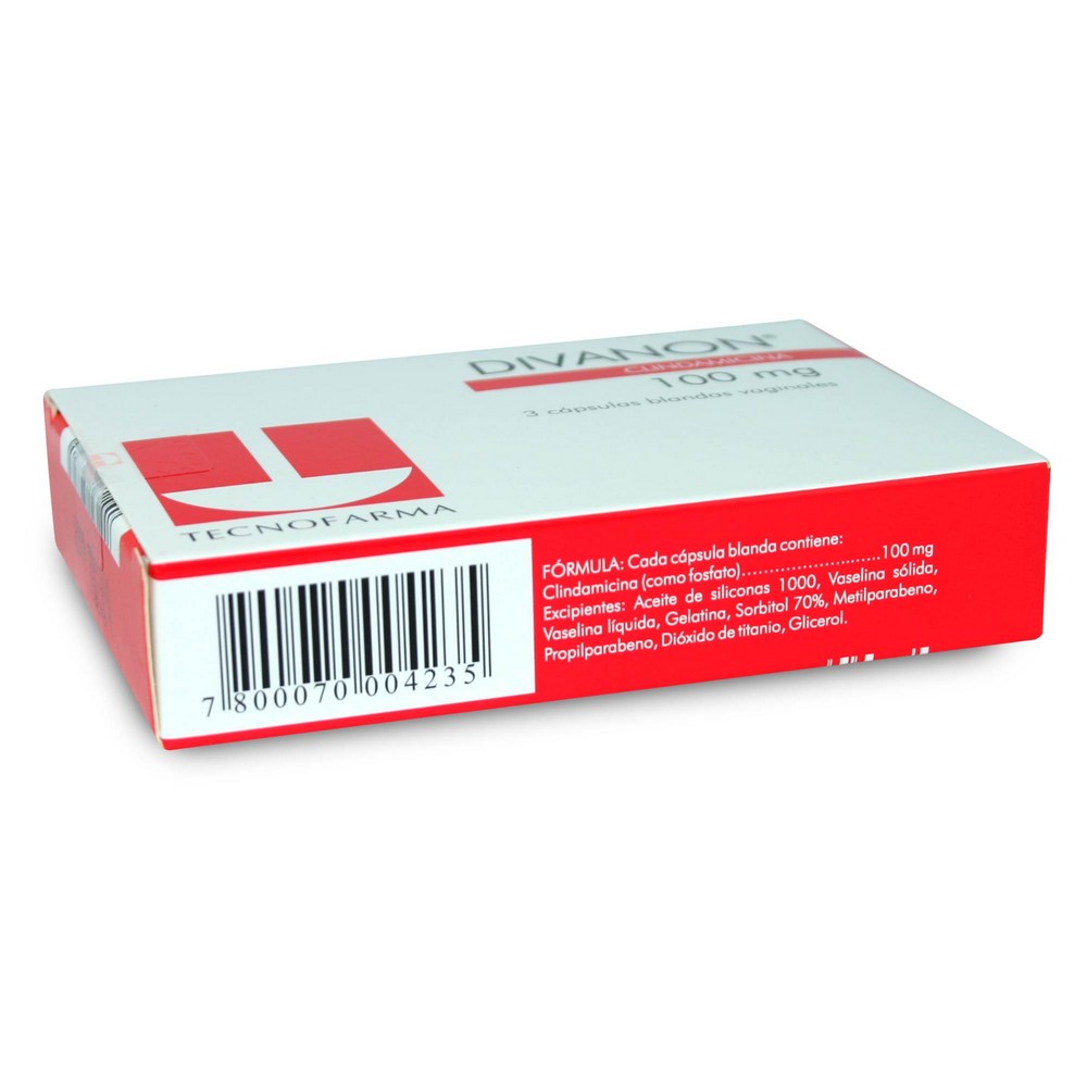 Divanon Clindamicina 100 mg 3 Cápsulas Vaginal | Cruz Verde