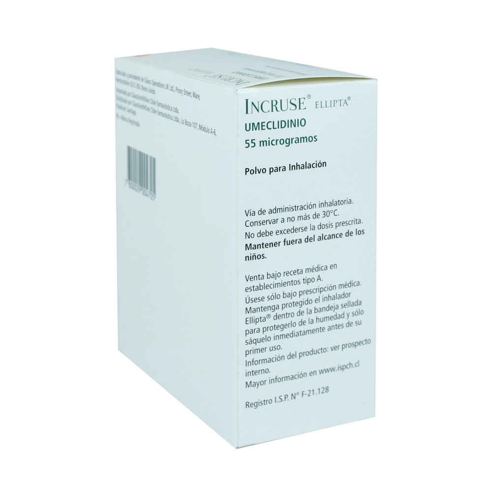 Incruse Umeclidinio 55 mcg Polvo 30 Dosis | Cruz Verde