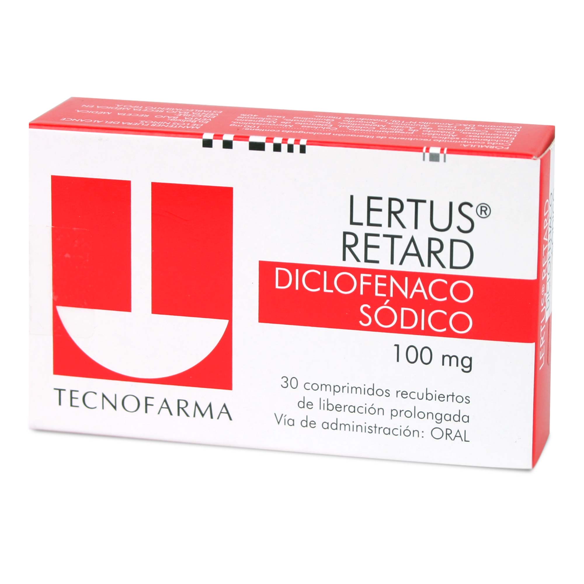 Lertus Retard Diclofenaco Sódico 100 mg 30 Comprimidos
