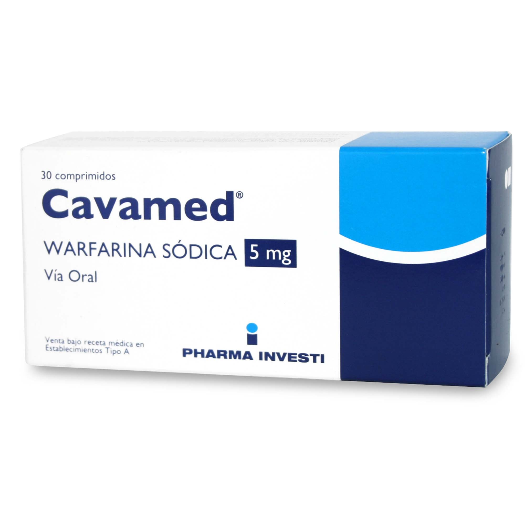 Cavamed Warfarina Sodica 5 mg 30 Comprimidos - FarmaCompara